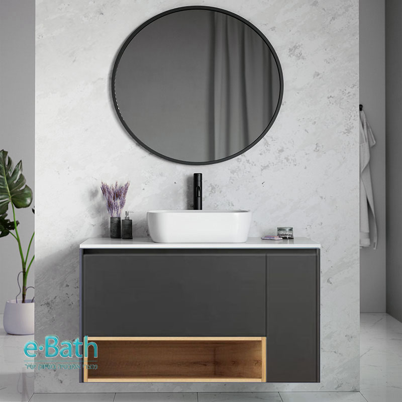 ארון אמבטיה כרמל מעוצב תלו מהסדרות הייחודיות של eBath