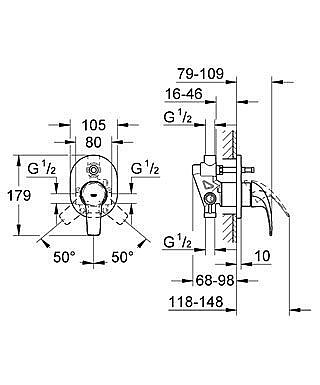 אינטרפוץ 4 דרך TOP קומפלט GROHE.